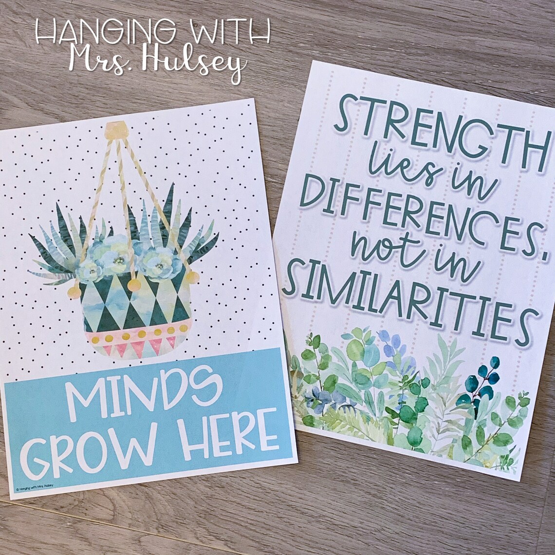 Plant Decor Motivational Posters: Farmhouse Classroom Decor (digital ...