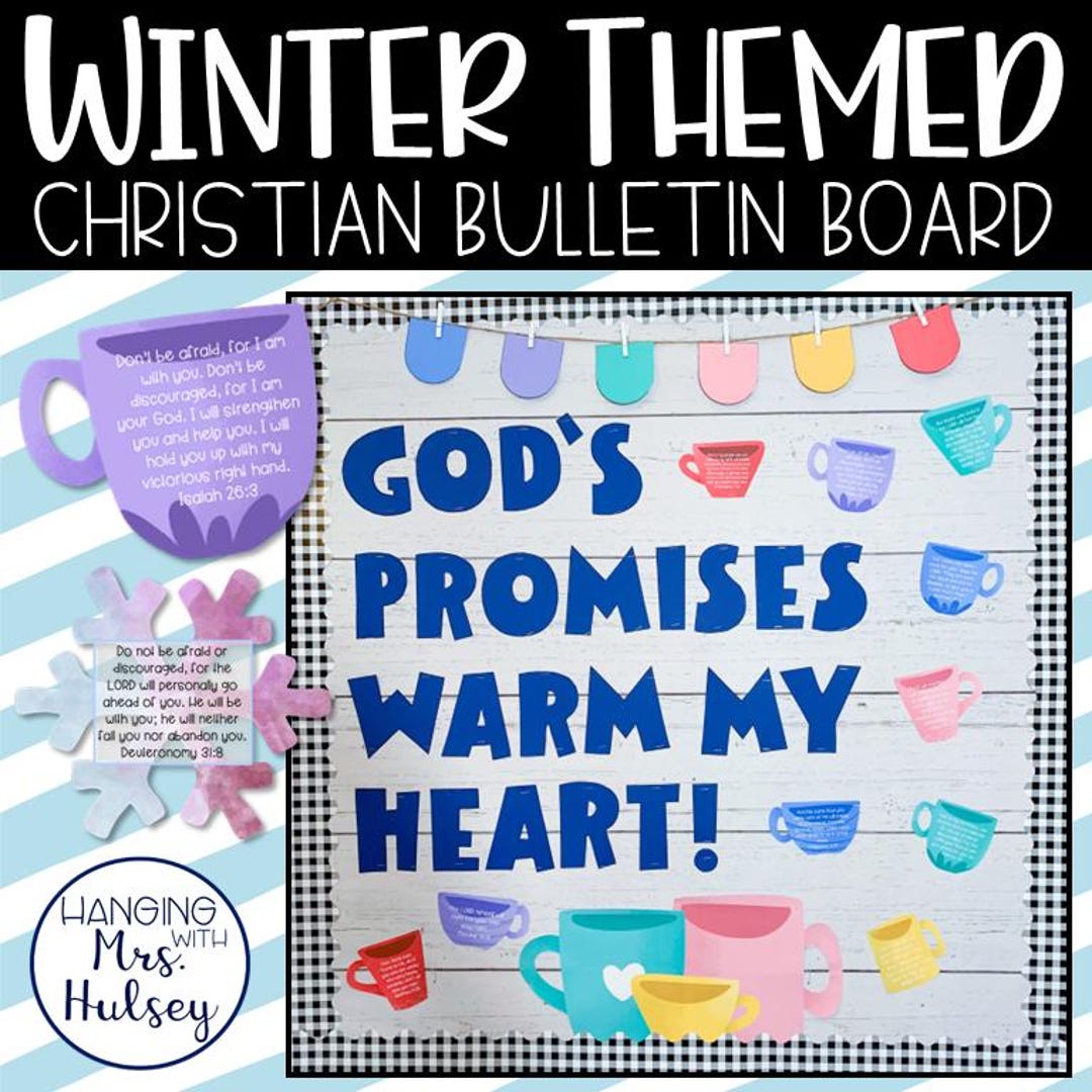Winter Christian Bulletin Board: God's Promises (digital Download) - Etsy