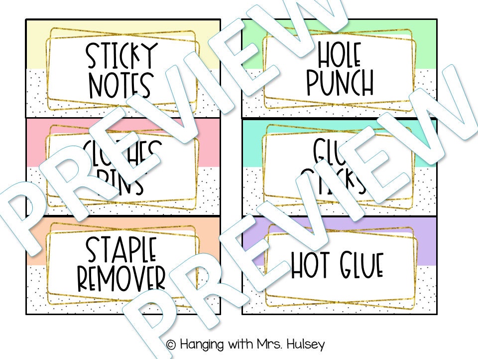 Pastel Dot Teacher Toolbox Labels: Classroom Decor - Etsy