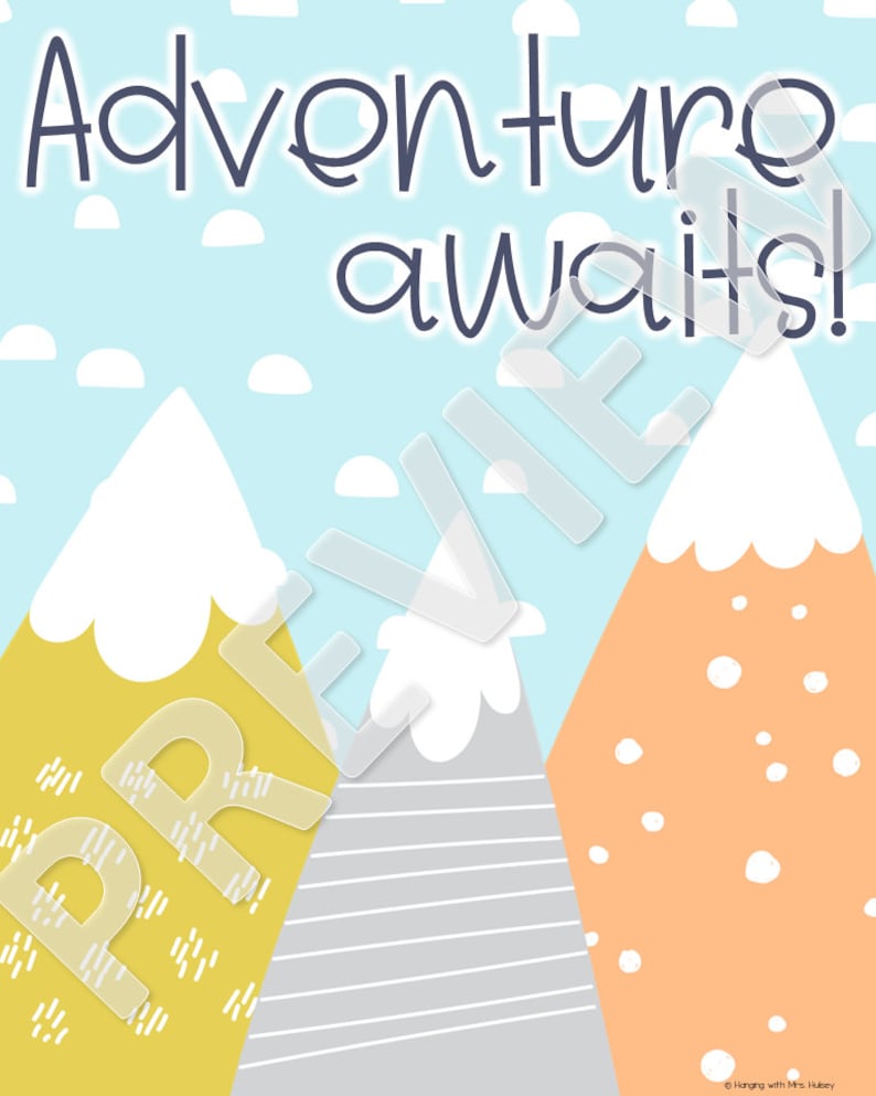Adventure Classroom Motivational Posters: Forest Decor (digital ...