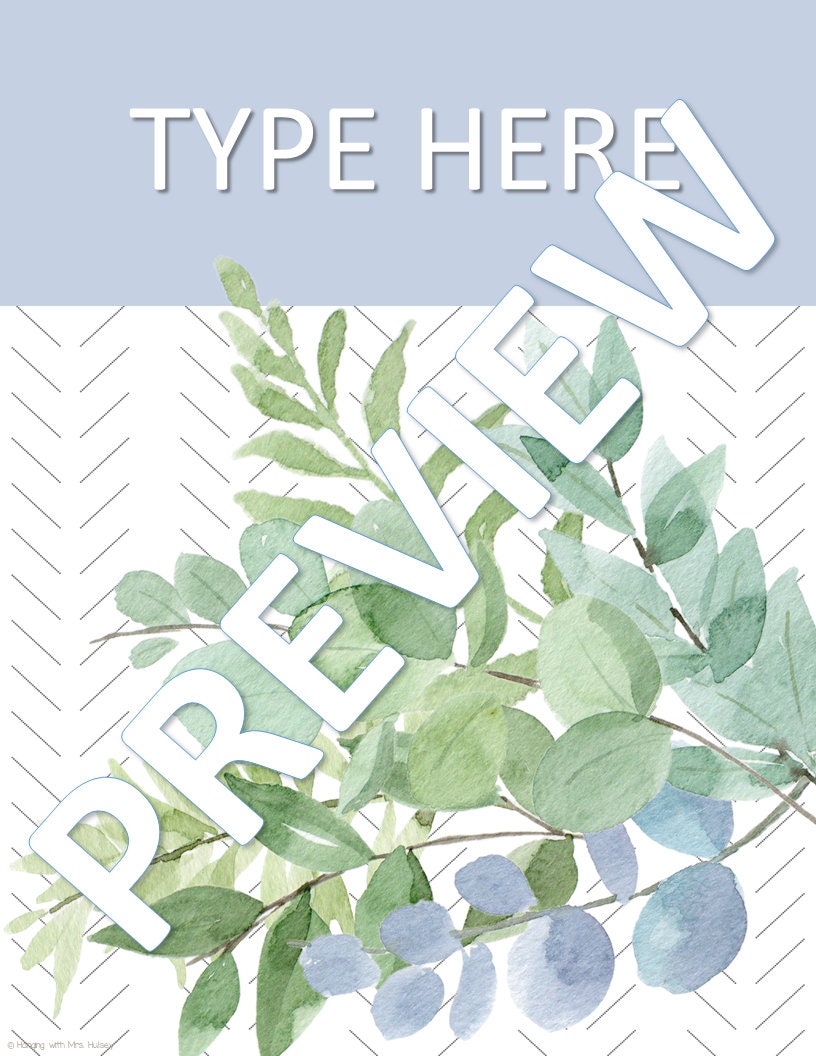 Plant Decor Binder Covers and Spine Labels - Etsy