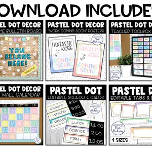 Pastel Polka Dot Classroom Decor Bundle - Etsy