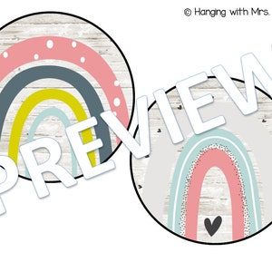 Boho Rainbow Welcome Back to School Bulletin Board - Boho Rainbow ...