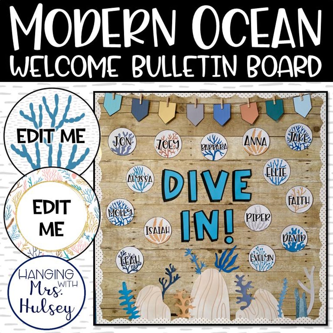 Ocean Welcome Back Bulletin Board: Classroom Decor - Etsy