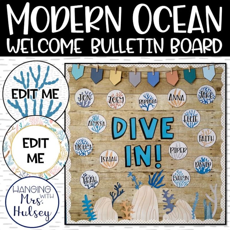 Ocean Themed Bulletin Board - Etsy