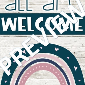 Boho Rainbow Motivational Posters - Rainbow Classroom Decor - Boho ...