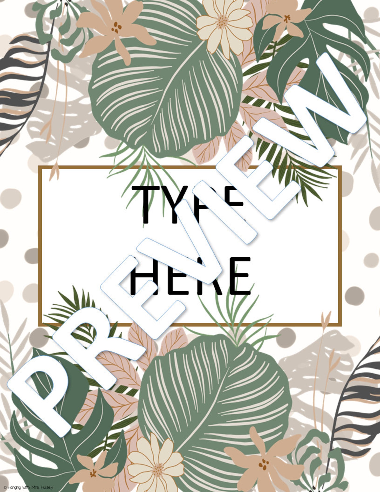 Boho Jungle Binder Covers and Spine Labels: Editable Classroom Decor - Etsy