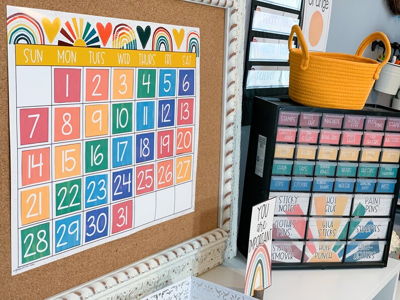 Retro Rainbow Classroom Decor Bundle - Etsy