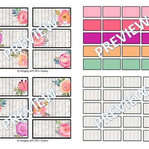 Floral Teacher Toolbox Labels: Farmhouse Classroom Decor (editable) - Etsy