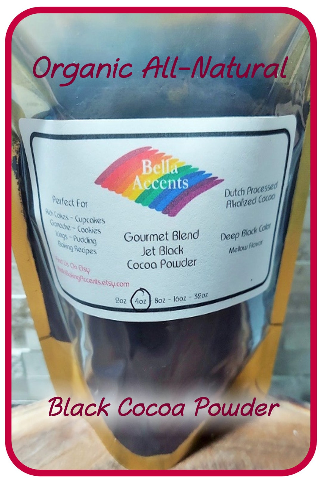 Jet Black Cocoa Powder - Dutch Processed Black Cocoa Powder - Alkalized ...