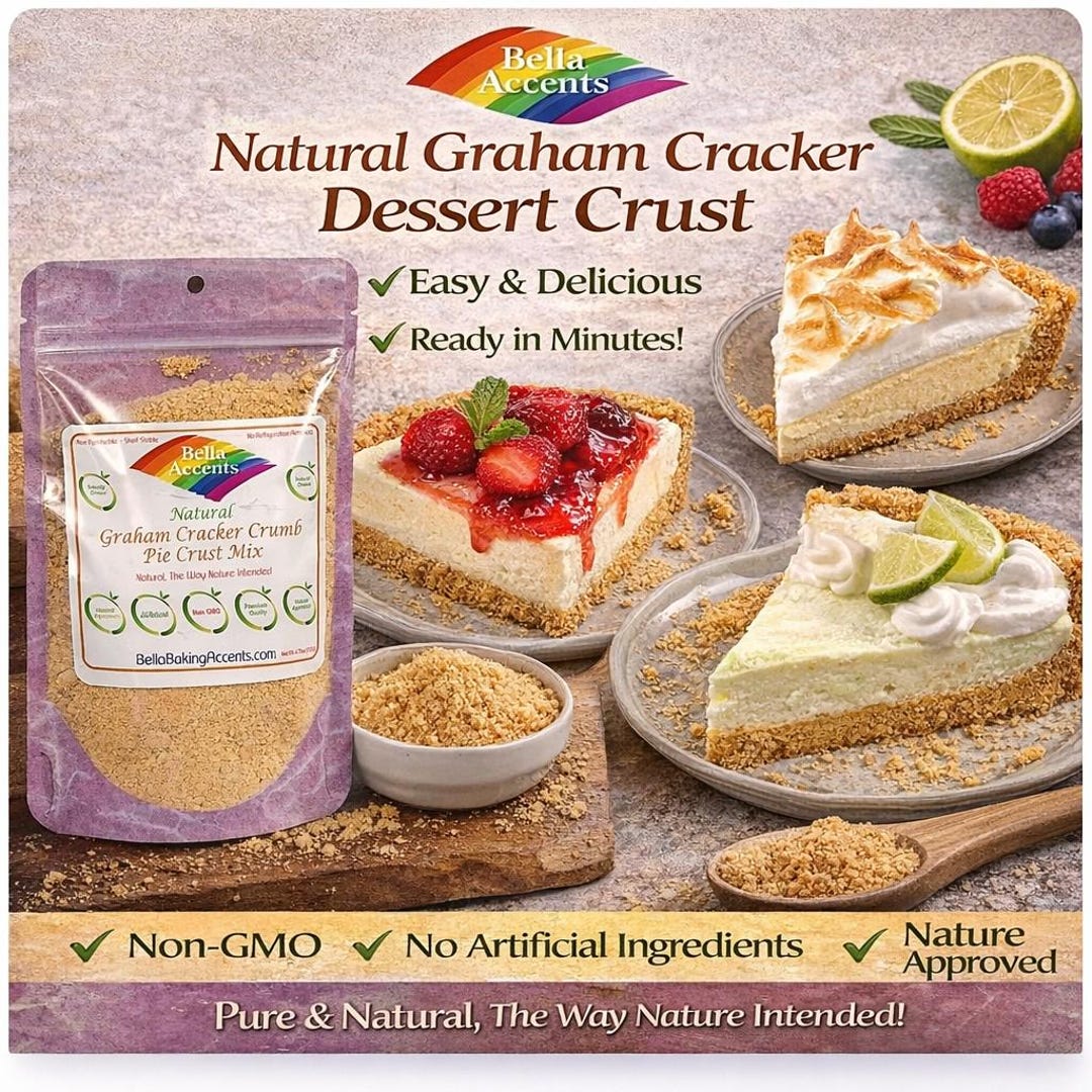 Natural Graham Cracker Pie Crust Mix for Desserts | Bella Accents - Etsy