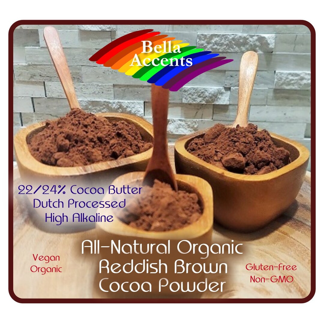 Reddish Brown Organic Dutch Cocoa Powder 22/24% Cocoa Butter High Fat ...