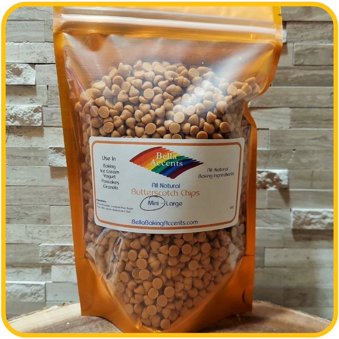 Butterscotch Baking Chips - Mini and Regular Sizes, Sweet Tasting ...