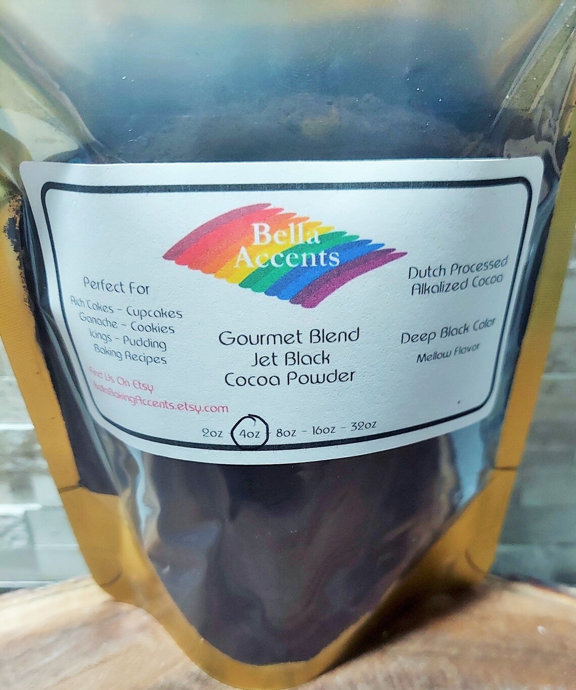 Jet Black Cocoa Powder Dutch Processed Black Cocoa Powder - Etsy