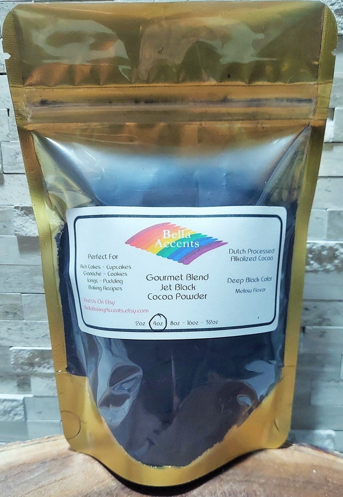 Jet Black Cocoa Powder Dutch Processed Black Cocoa Powder - Etsy