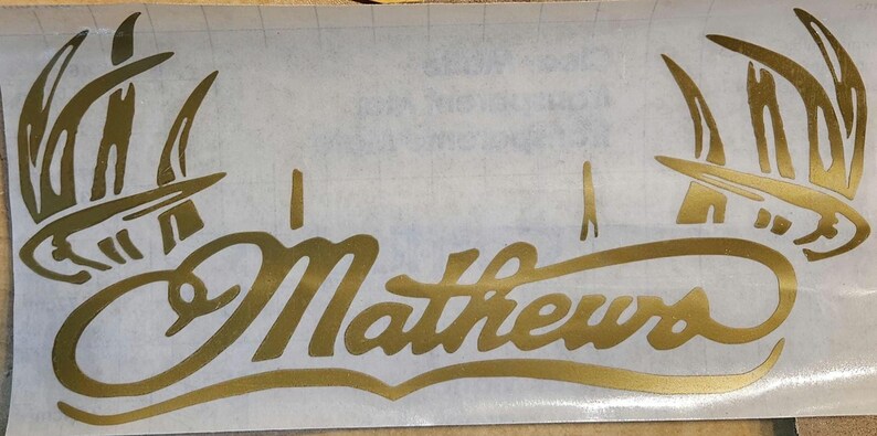 Mathews With Antlers Decal - Etsy