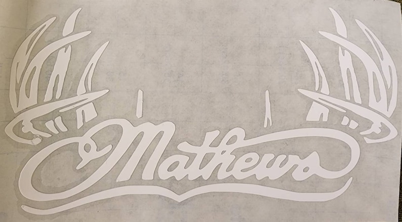 Mathews With Antlers Decal - Etsy