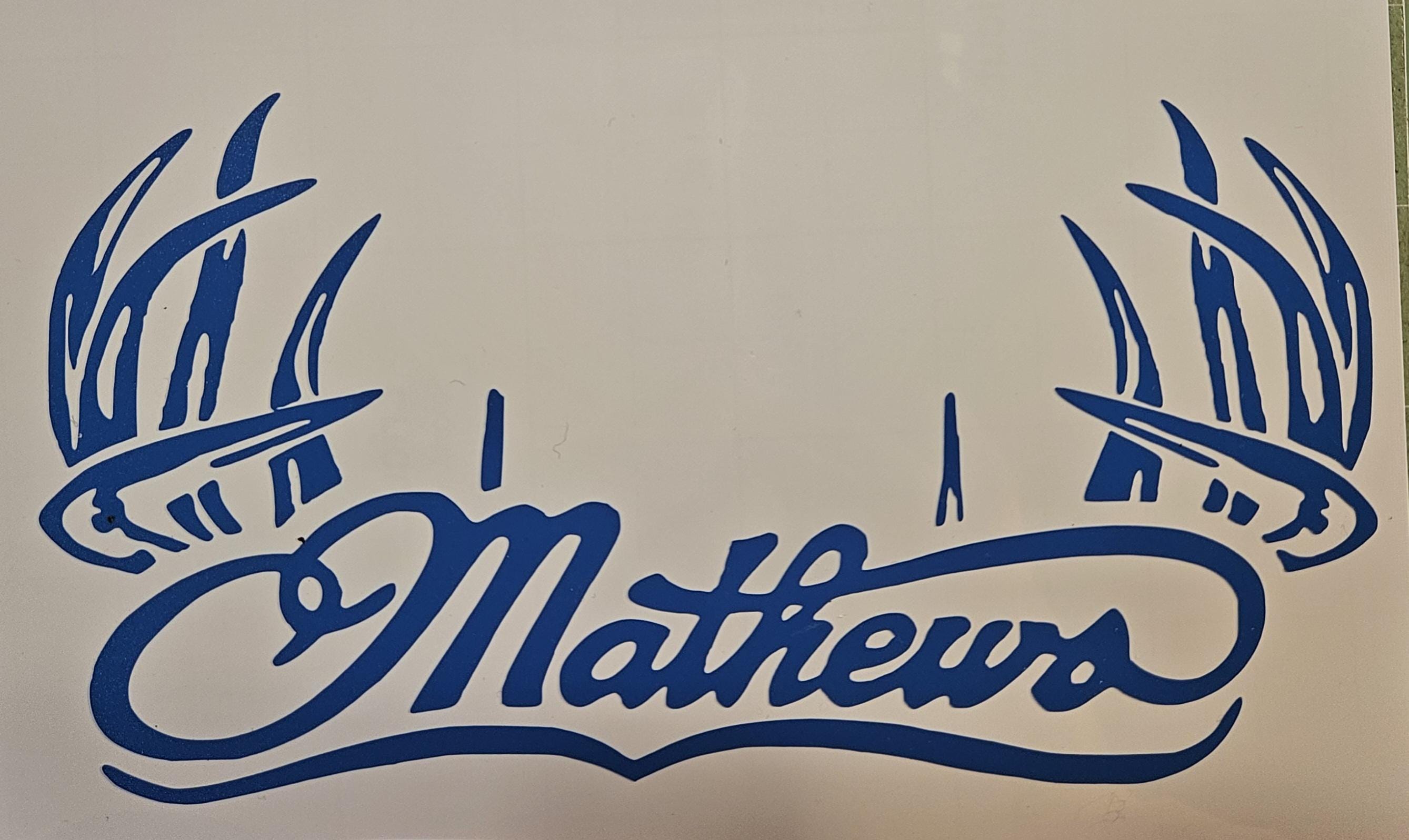 Mathews With Antlers Decal - Etsy