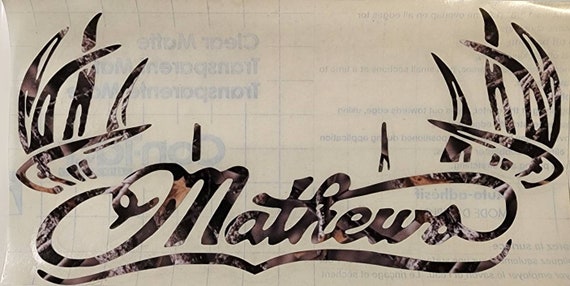 Mathews With Antlers Decal - Etsy
