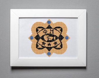 Phi Mu Cross Stitch - Etsy