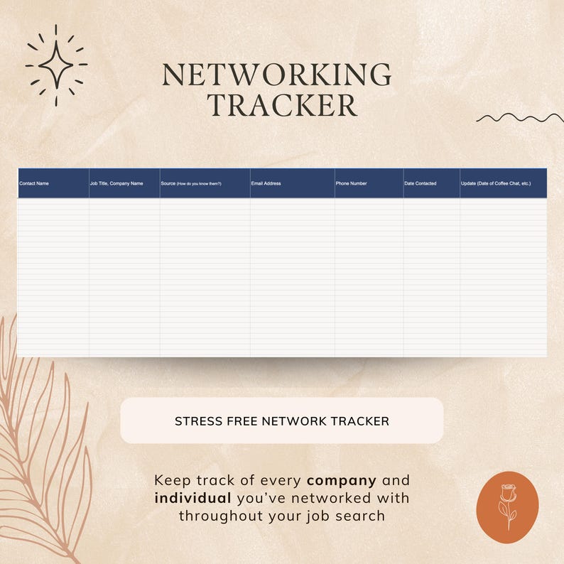 Job Application Tracker Excel Template Organizer Career Development ...