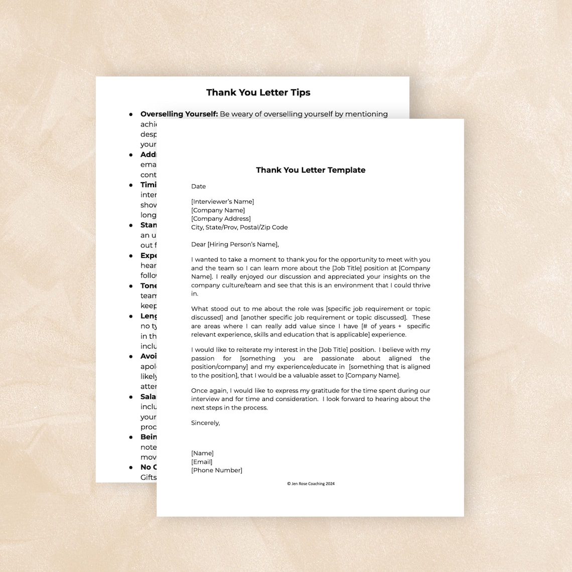 Professional Interview Thank You Letter Template , Job Interview Follow ...