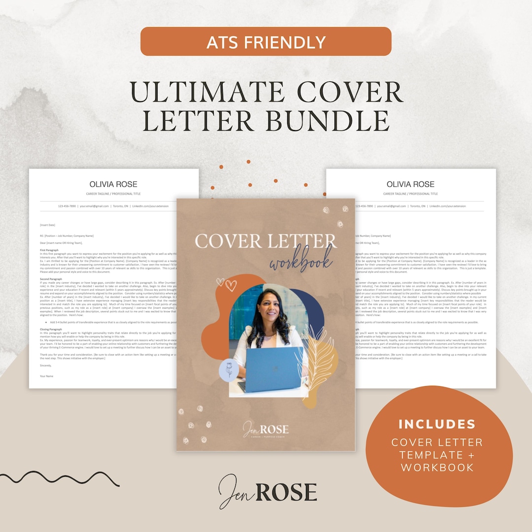 ATS Friendly Cover Letter Template, Fillable Workbook (google Docs ...
