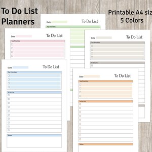 Fillable to Do List Planner, Printable, Blank Portrait Vertical Layout ...