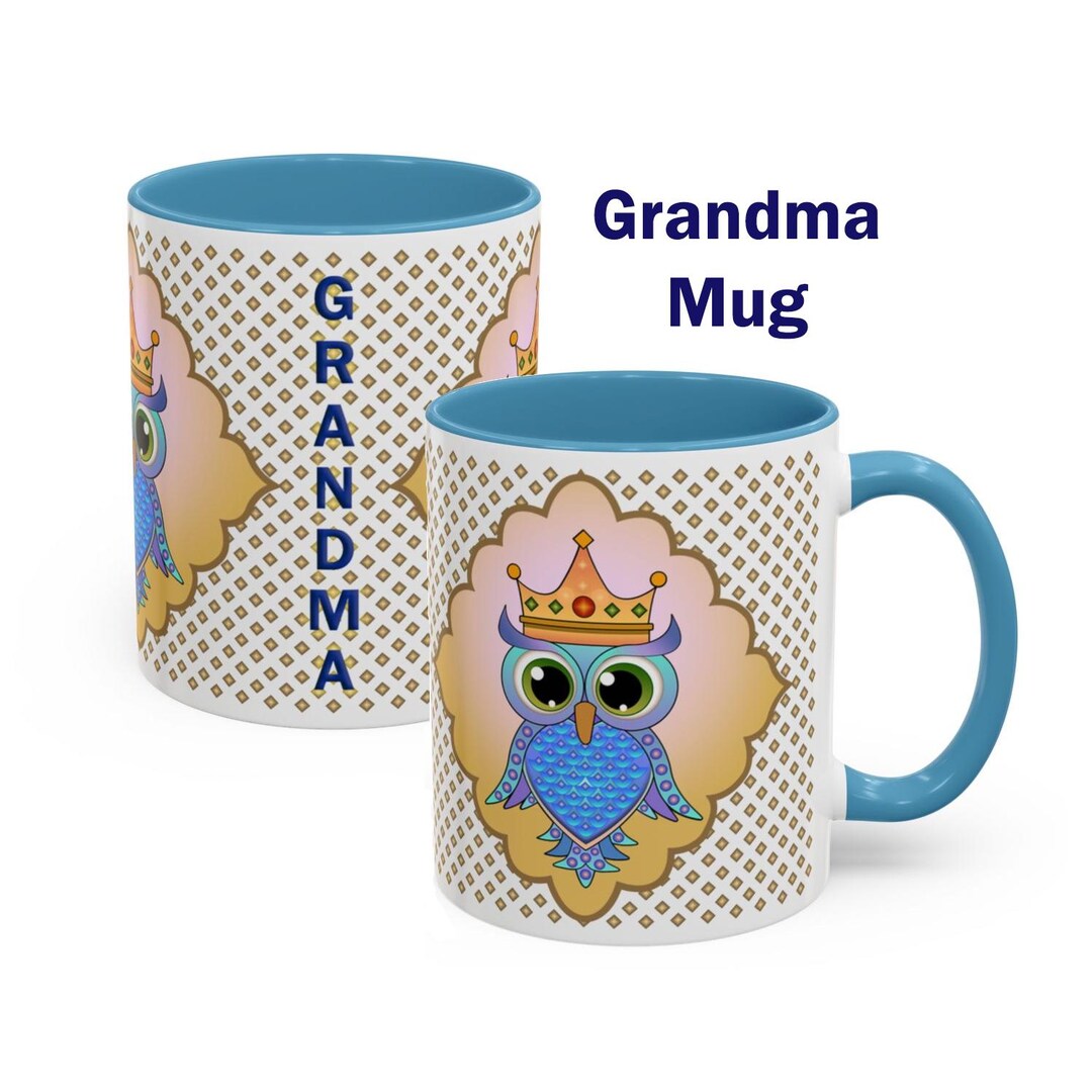 Royal Blue Grandma Owl Coffee Mug , Gift for Her, Grandmother Gifts - Etsy