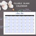 Fillable Editable Blank Monthly Calendar Printable, Landscape Layout ...