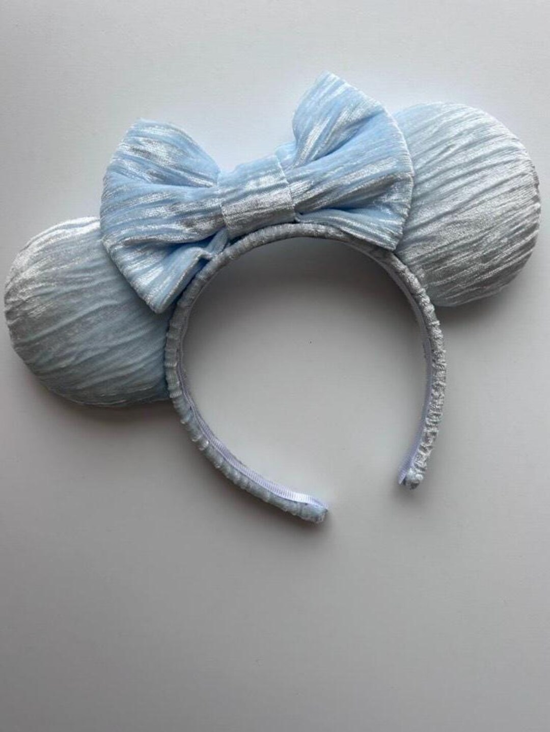 Ice Queen Light Blue Velvet Minnie Mouse Ears - Etsy
