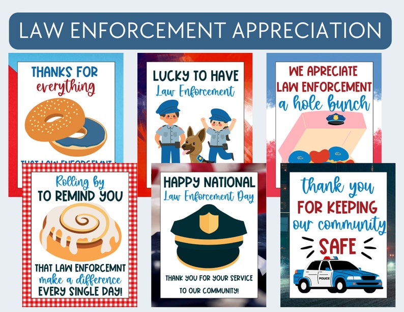Law Enforcement Appreciation Day Posters and Signs for the Office or ...