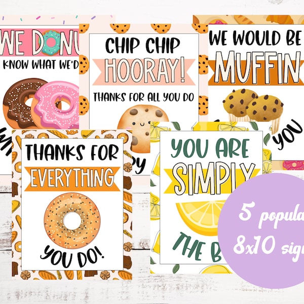 Donut Appreciation Sign - Etsy