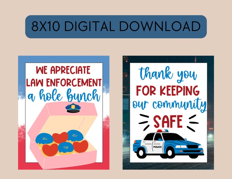 Law Enforcement Appreciation Day Posters and Signs for the Office or ...