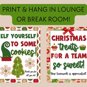 6 Christmas/holiday Staff Appreciation 8X10 Signs - Muffins, Sweets ...