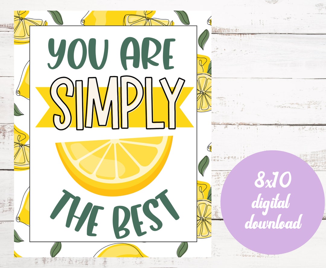 You Are Simply the Best Staff Appreciation 8X10 Sign - Etsy