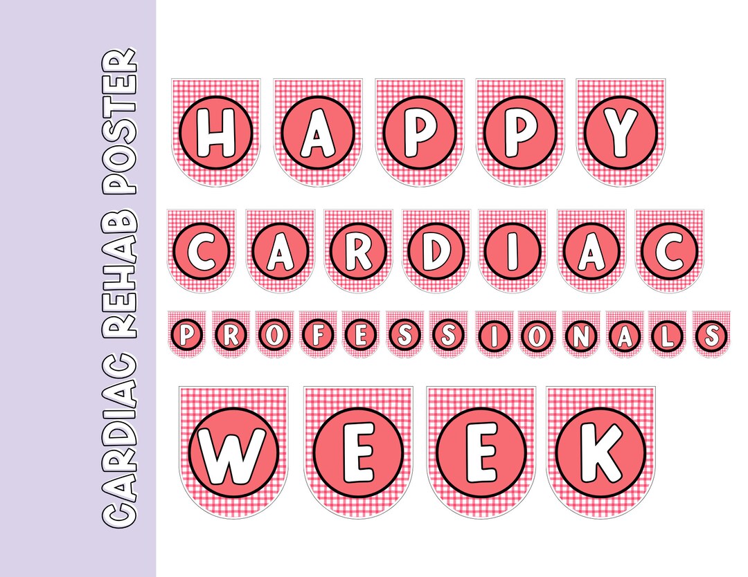 Happy Cardiac Professionals Week Banner for Break Room, Office, or ...