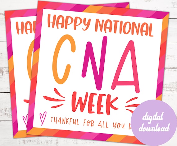 Happy National Nursing Assistant Week Gift Tag Appreciation - Etsy