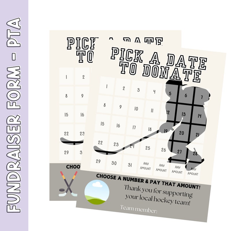 Hockey Fundraiser Flyer - Etsy