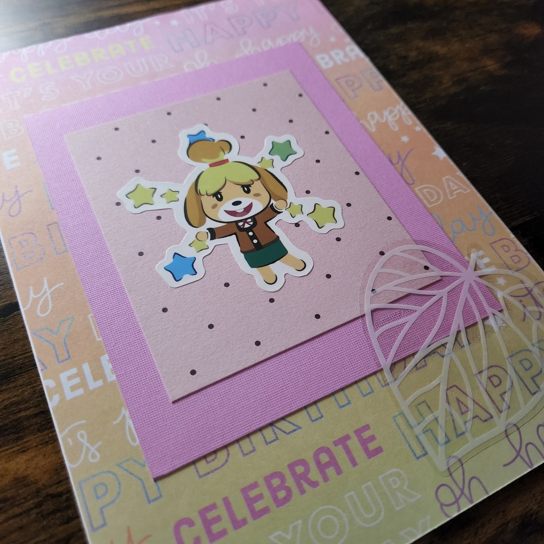 Isabelle Animal Crossing Birthday Card - Handmade Crafted - Etsy
