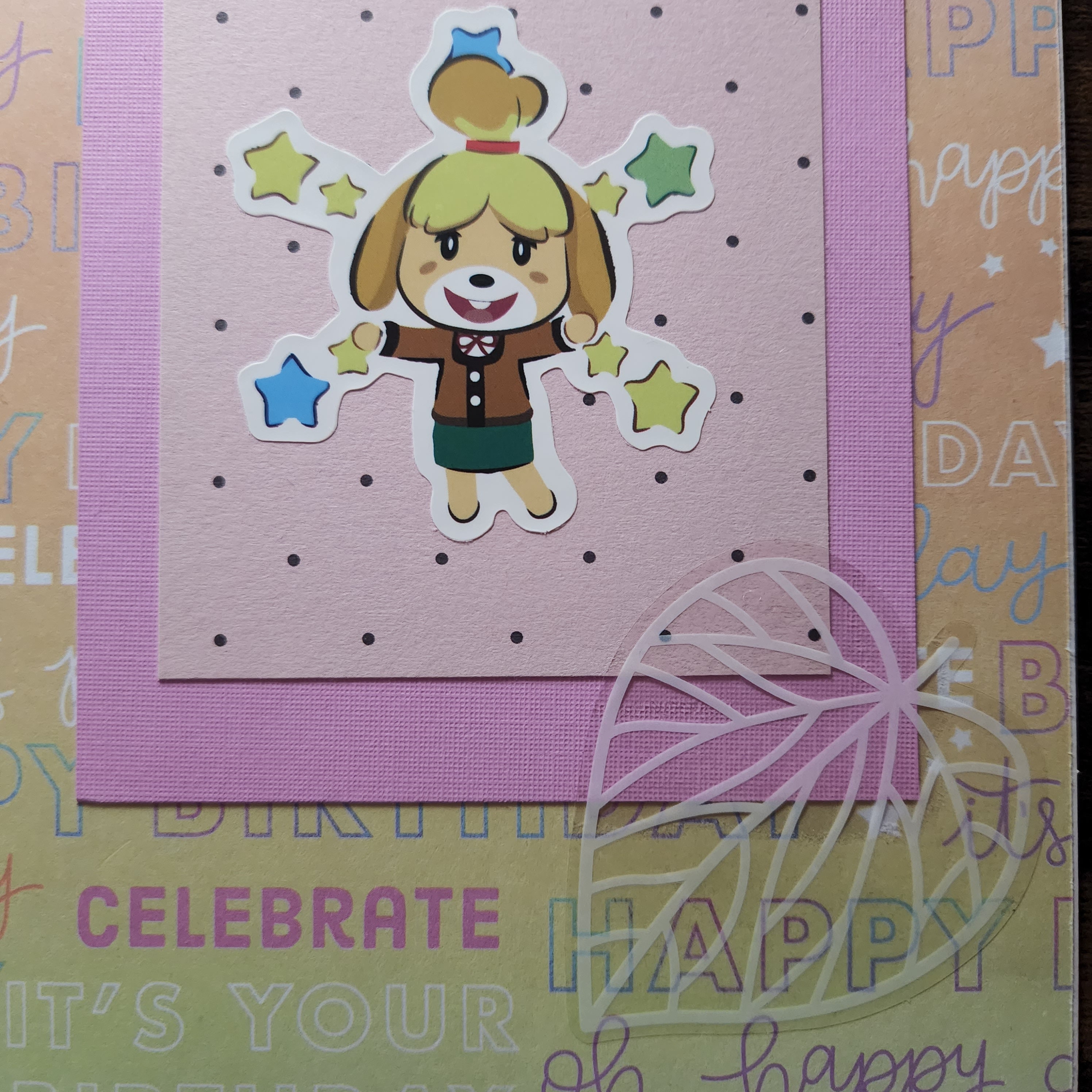 Isabelle Animal Crossing Birthday Card Handmade Crafted - Etsy