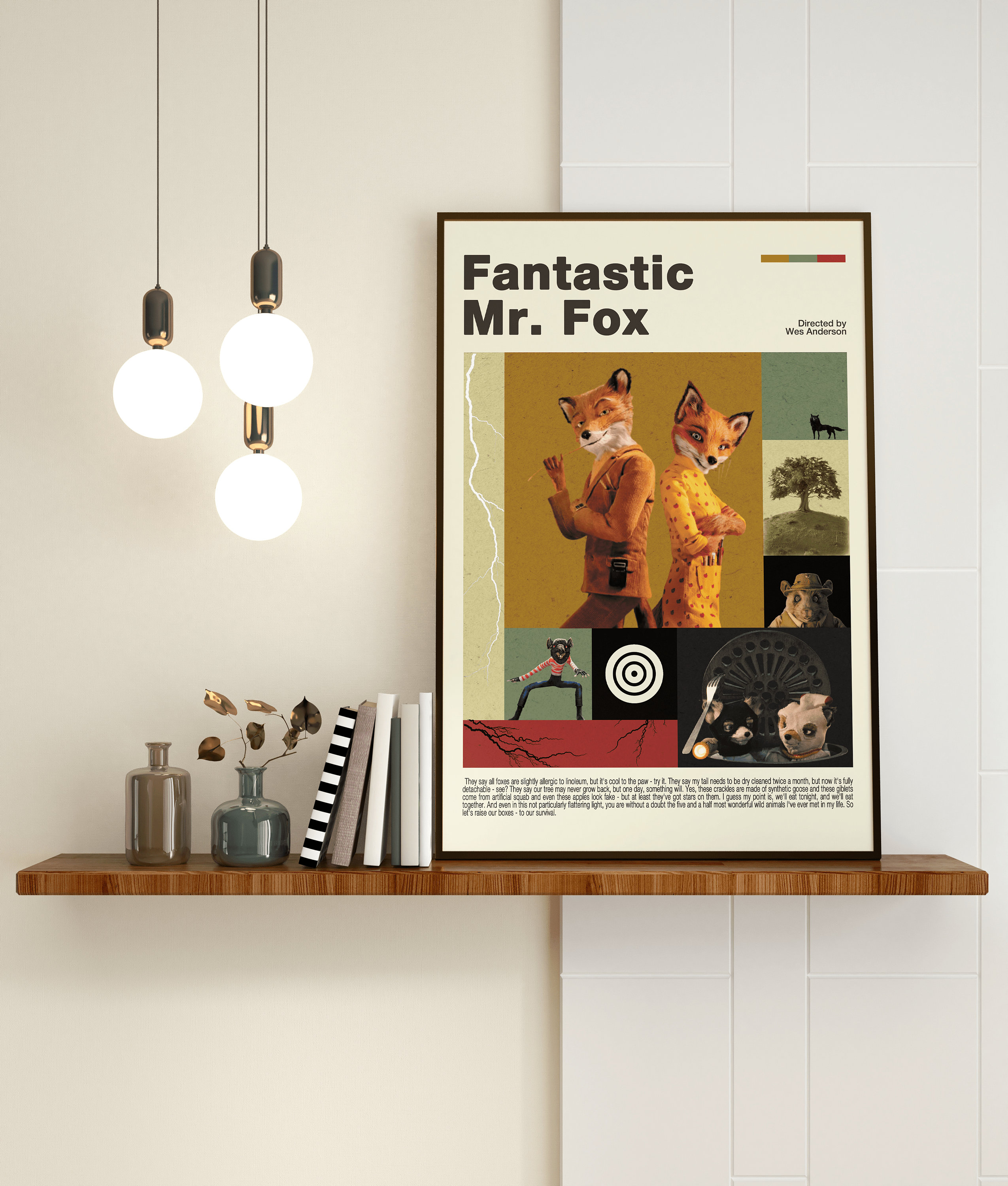 Fantastic Mr. Fox Poster | Wes Anderson | Minimalist Movie Posters