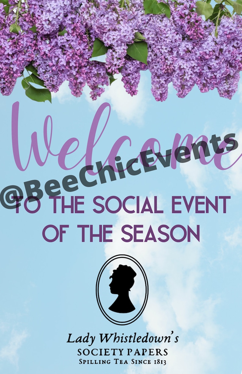 Bridgerton Party Signs - Etsy