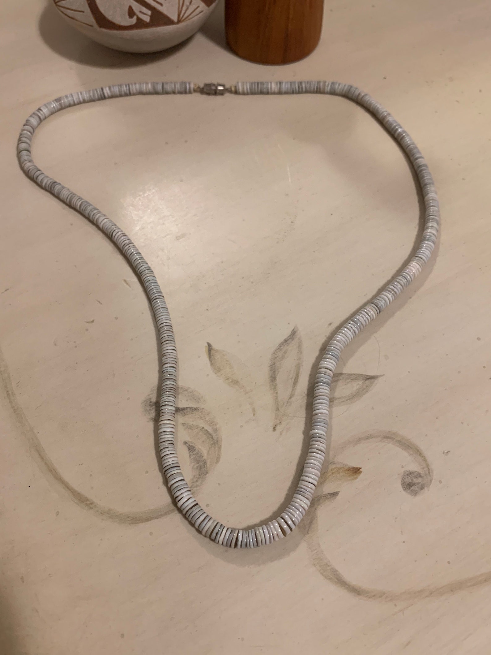 Vintage Heishi Beaded Necklace,handmade Necklace,old Pawn Heishi,single ...