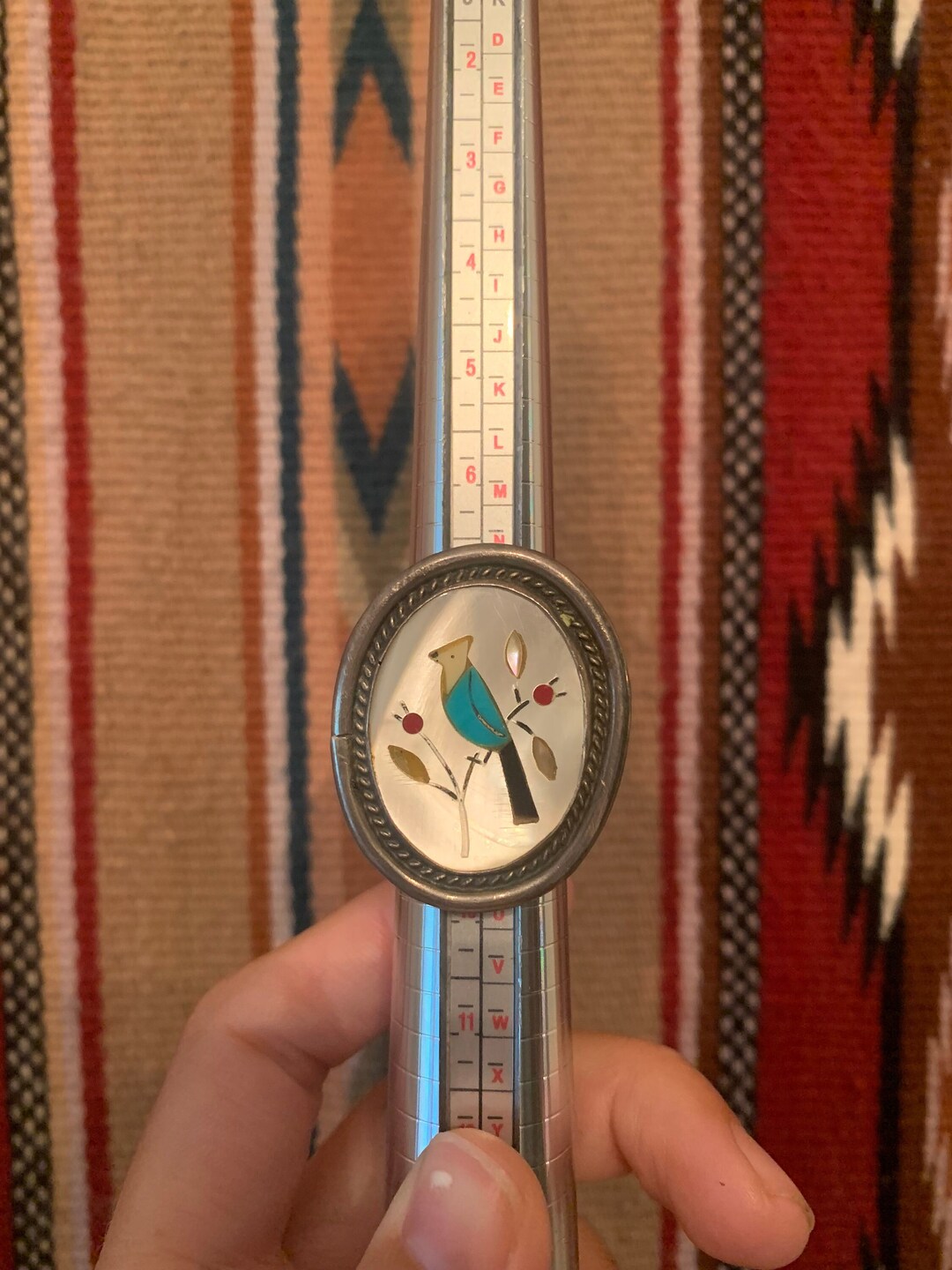 Mother of Pearl Zuni Bird Inlay Ring, Large Native Ring,turquoise Ring ...