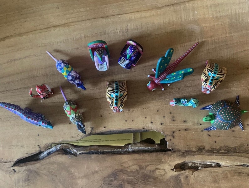 Oaxaca Mexico Hand Painted Wood Carving Oaxacan Folk Art Lot,oaxacan ...