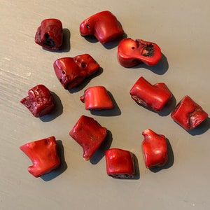 Vintage Chunky Chinese Red Coral, Red Coral Beads,chinese Coral,jewelry ...