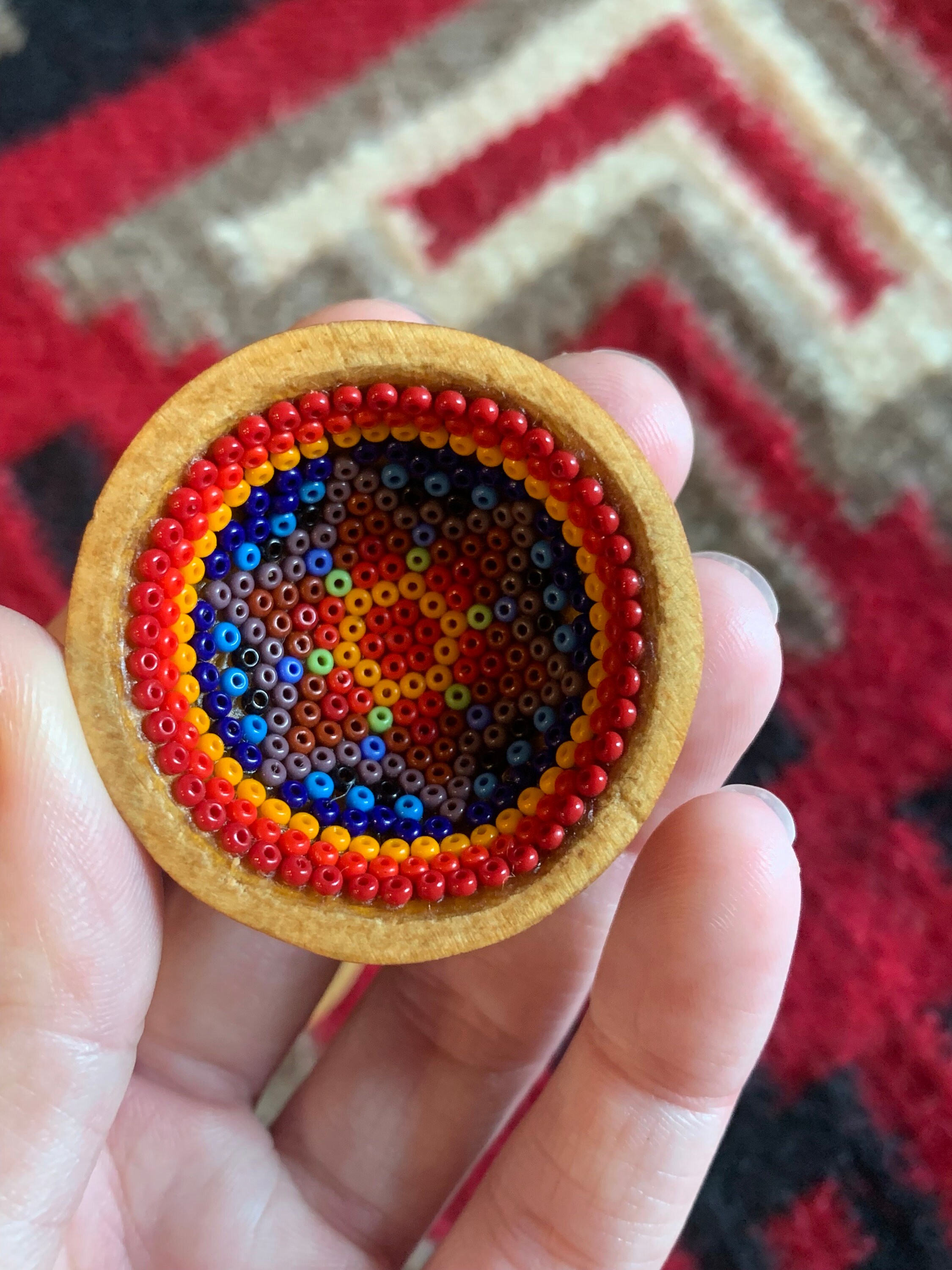Vintage Huichol Tribe Beaded Bowls Folk Art Handmade Hand - Etsy