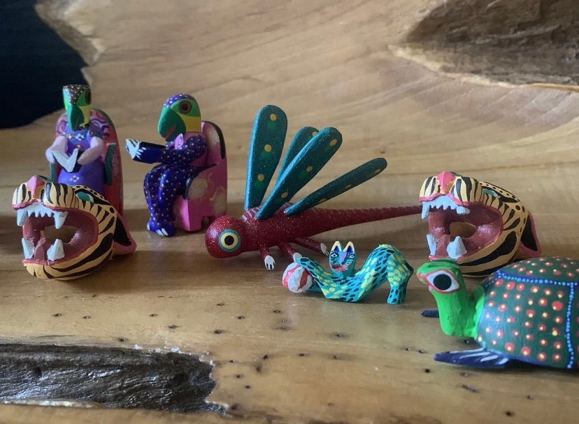 Oaxaca Mexico Hand Painted Wood Carving Oaxacan Folk Art Lot,oaxacan ...