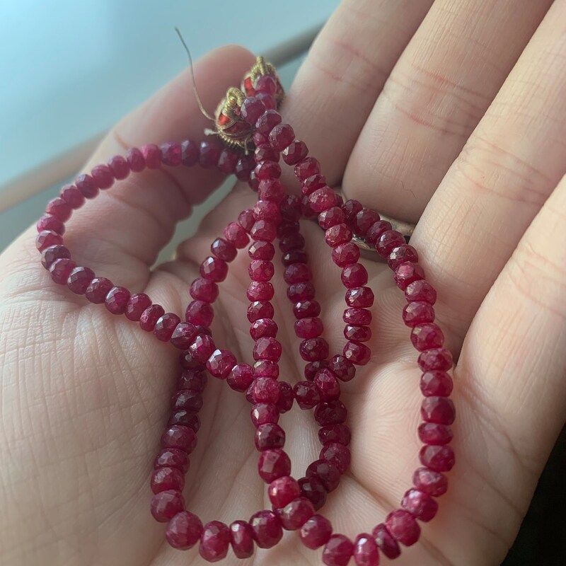 Natural Ruby Beads - Etsy